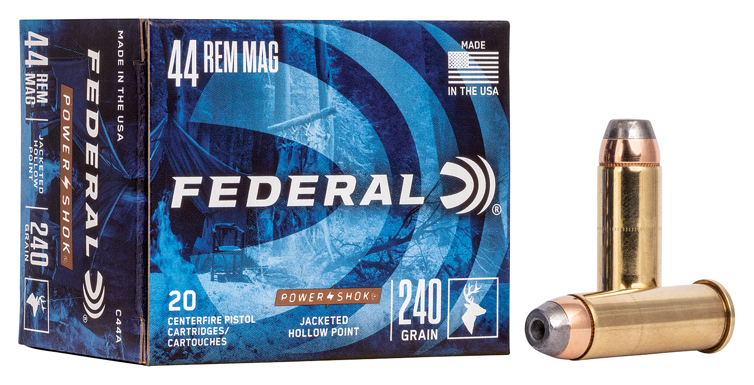 Federal Power-Shok .44 Remington Magnum 240 Grain JHP Handgun Ammo ...